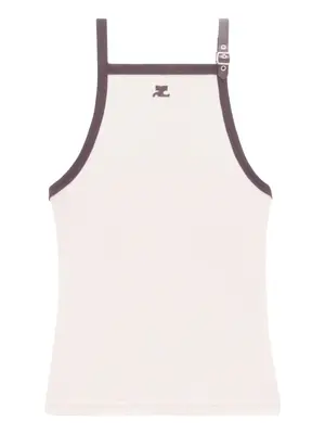 COURREGES Buckle-detail Tank Top - Neutrals