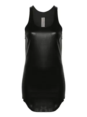 Rick Owens Sleeveless Leather Tank Top - Black