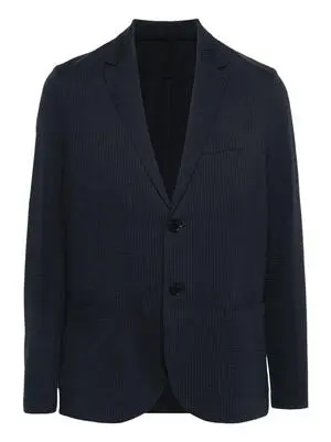 Harris Wharf London Cotton-blend Seersucker Blazer - Blue