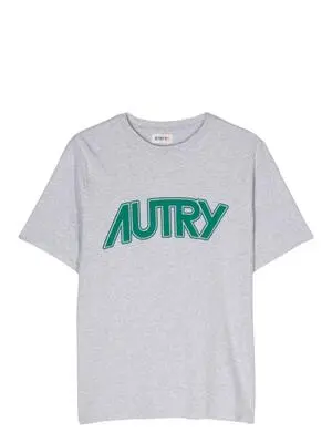 AUTRY Logo-print T-shirt - Grey