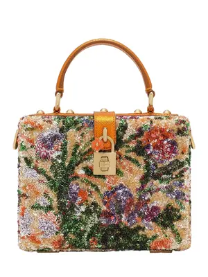 Dolce & Gabbana Dolce Box Sequin-embellished Tote Bag - Orange