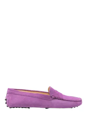 TOD'S Suede Penny Loafers - Purple