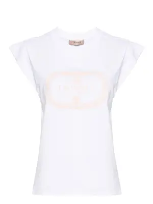 TWINSET Embroidered Logo T-shirt - White
