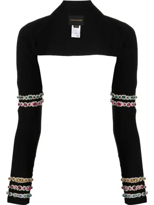 Zuhair Murad Bead-embroidered Bolero - Black
