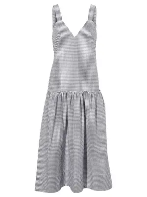 PROENZA SCHOULER WHITE LABEL Proenza Schouler White Label Grid-Print Midi Dress