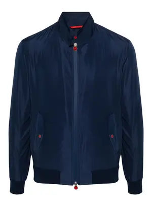Kiton Zipped Lightweight Jacket - Blue