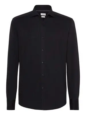 BRUNELLO CUCINELLI Spread-collar Cotton Shirt