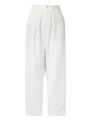 ALEX MILL Pleated Tapered Pants - Ecru