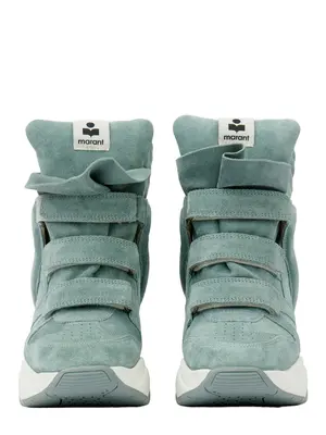 Isabel Marant Étoile Balskee High-Top Wedge Sneakers Green
