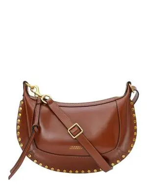 Isabel Marant Studded Leather Baguette Bag Cognac