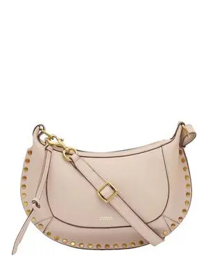 Isabel Marant Studded Leather Baguette Bag Light Beige
