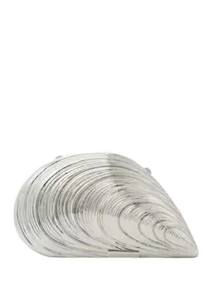 Simkhai Bridget Shell Clutch - Silver
