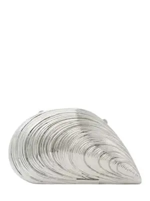 Simkhai Bridget Shell Clutch - Silver