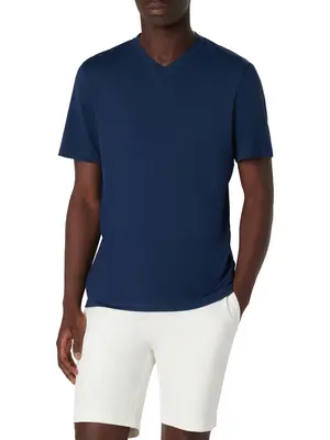 Bugatchi Bugatchi V-Neck Performance T-Shirt Navy