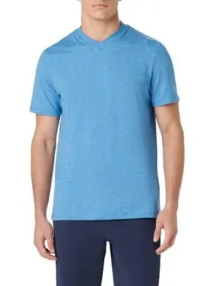 Bugatchi Bugatchi V-Neck Performance T-Shirt Ocean
