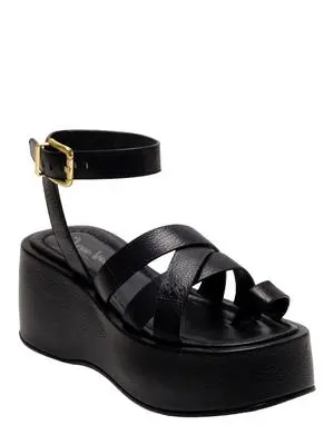 Free People Hazel Platform Sandals - Black