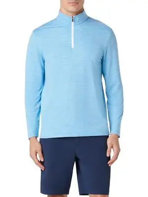 Bugatchi Bugatchi Quarter Zip Performance Pullover Azure