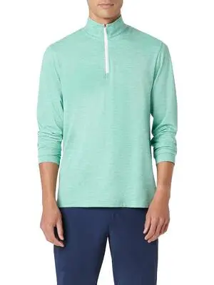 Bugatchi Bugatchi Quarter Zip Performance Pullover Menthol