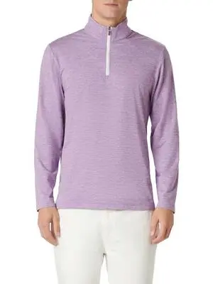 Bugatchi Bugatchi Quarter Zip Performance Pullover Orchid