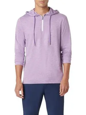 Bugatchi Quarter Zip Performance Hoodie - Orchid