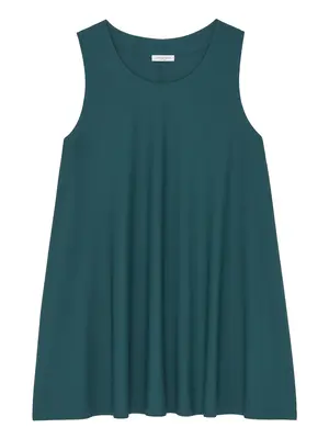 Lafayette 148 New York Jersey Scoop Neck Tank Top Deep Malachite