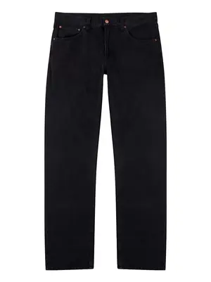 Nudie Jeans Gritty Jackson Straight-leg Jeans - Black