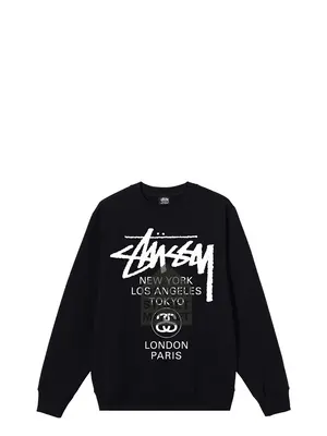 StÜssy X Dover Street Market World Tour Crew - Black
