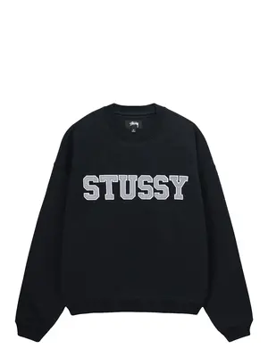 StÜssy Relaxed Oversized Crewneck - Black