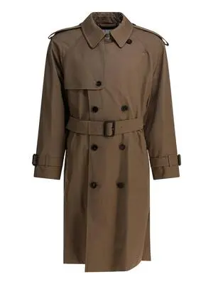 Burberry Long Gabardine Trench Coat - Brown