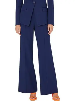 MILLY Nash Cady Wide Leg Pants - Navy