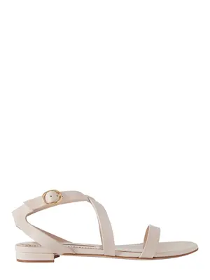 Manolo Blahnik Magalou Leather Sandals - Cream
