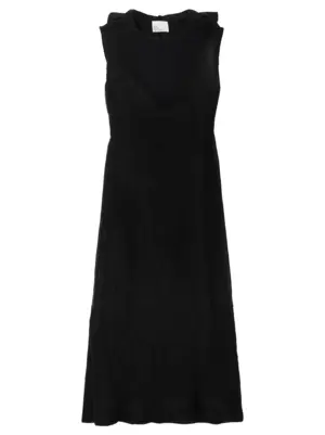 Lisa Marie Fernandez Net Sustain Column Hooded Linen-blend Gauze Maxi Dress - Black
