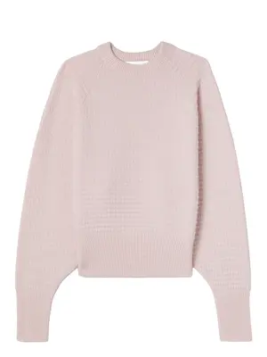 Sasuphi Waffle-knit Merino Wool And Cashmere-blend Sweater - Pink