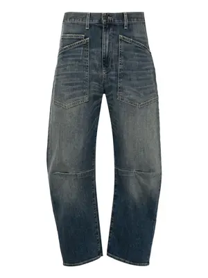 NILI LOTAN Shon High-rise Tapered Jeans - Blue