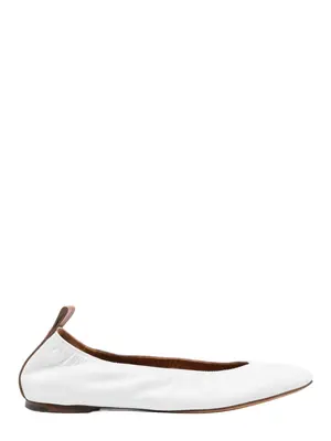 LANVIN Leather Ballerina Flats - White