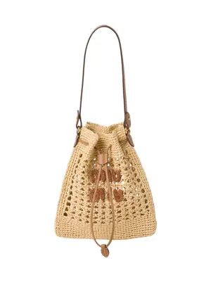 MIU MIU Miu Miu Woven Raffia Mini Bag