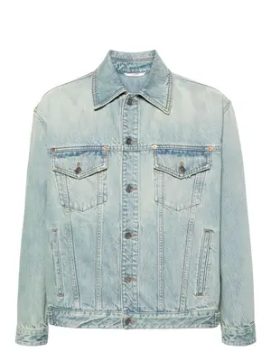 Valentino Garavani Logo-embossed Denim Jacket - Blue