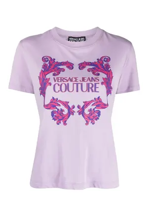 Versace Logo-print T-shirt - Purple
