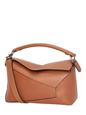 Loewe Loewe Puzzle Edge Small Top-Handle Bag Tan