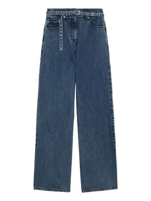3.1 Phillip Lim Belted Wide-leg Jeans - Blue