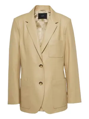 JOSEPH Jacques Leather Blazer - Beige