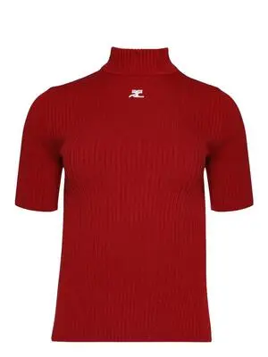 COURRÃ¨GES Reedition Knitted Top - Red