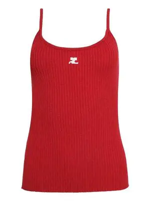 COURRÃ¨GES Re-edition Knit Tank Top - Red