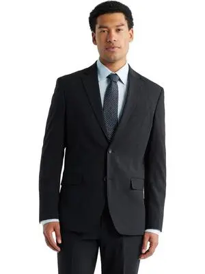 Nordstrom Henrik Trim Fit Solid Stretch Wool Suit Jacket Black