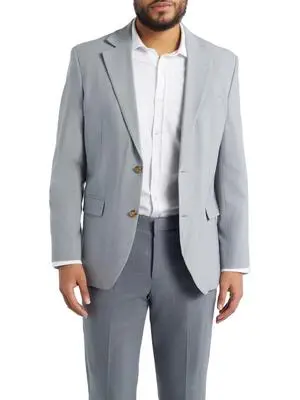 Nordstrom Henrik Trim Fit Solid Stretch Wool Suit Jacket - Grey Sculpture