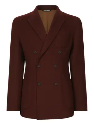 Dolce & Gabbana Double-breasted Wool Portofino-fit Jacket - Bordeaux