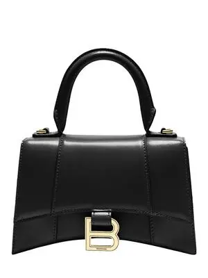 Balenciaga Hourglass Xs Top Handle Bag - Black