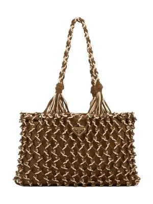 PRADA Two-Tone Mesh Shopper