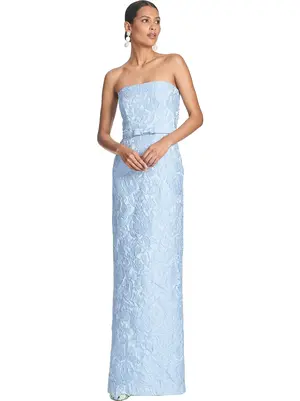 Sachin & Babi Sophia Italian Cloque Gown Blue