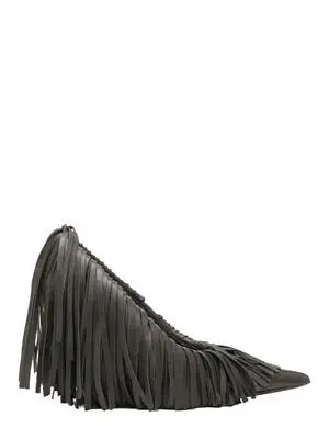 GIA BORGHINI Amelia 100mm Fringe Pumps - Brown